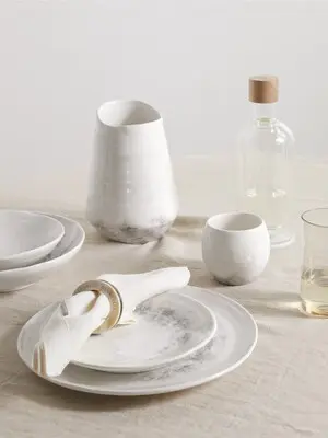 Brunello Cucinelli Glazed Ceramic Plate Set - Gray