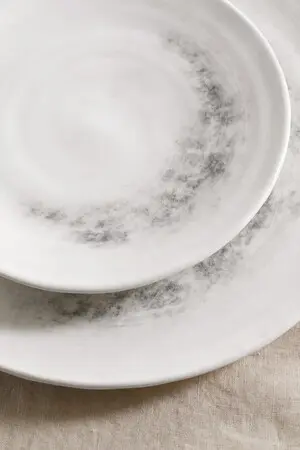 Brunello Cucinelli Set Of Two Glazed Ceramic Plates - Gray