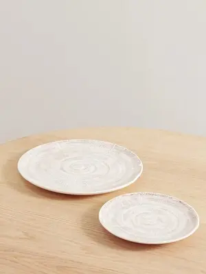 Brunello Cucinelli Glazed Ceramic Plate Set - Neutrals
