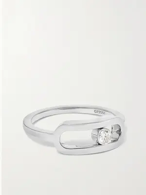 Messika Move Uno 18-karat Diamond Ring - Silver