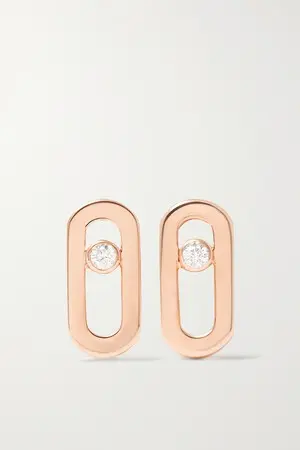 Messika Messika Move Uno 18-karat Rose Gold Diamond Earrings Rose Gold