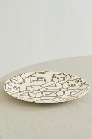 NIMEROLOGY Here Comes The Sun 31cm -plated Bone China Charger Plate