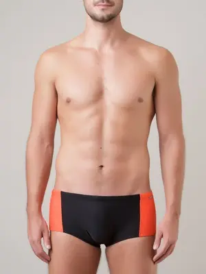 AMIR SLAMA Panelled Swimming Trunks - Black