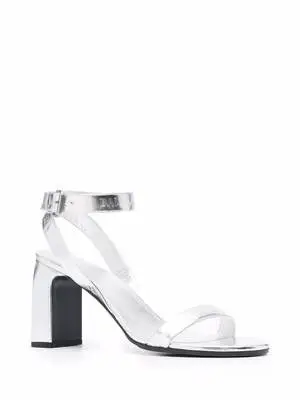 Balenciaga Metallic Finish Block Heel Sandals