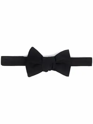 Giorgio Armani Fine-ribbed Bow Tie - Black
