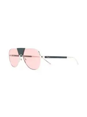 FERRAGAMO Pilot-frame Sunglasses - Green