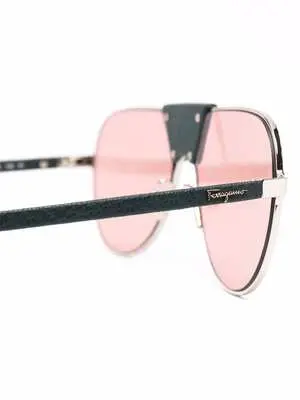 FERRAGAMO Pilot-frame Sunglasses - Green