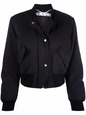 Off-White Embroidered Logo Bomber Jacket