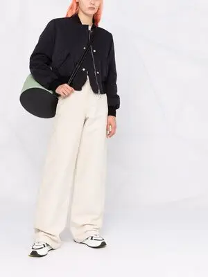 Off-White Embroidered Logo Bomber Jacket