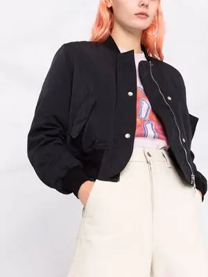 Off-White Embroidered Logo Bomber Jacket