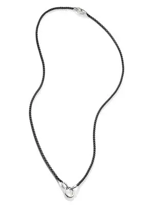 David Yurman Stainless Steel Box Chain Necklace - Silver