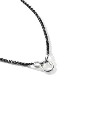 David Yurman Stainless Steel Box Chain Necklace - Silver