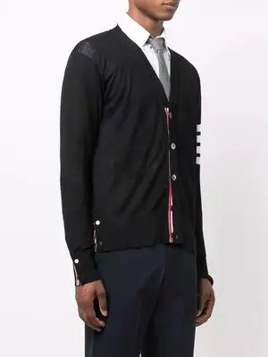 Thom Browne Intarsia-knit 4-bar Stripe Cardigan - Black