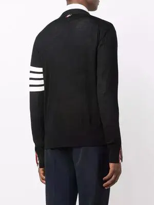 Thom Browne Intarsia-knit 4-bar Stripe Cardigan - Black