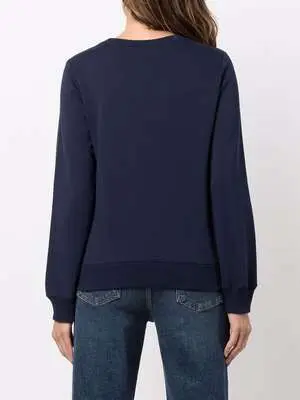 A.p.c. Logo-print Cotton Sweatshirt - Blue