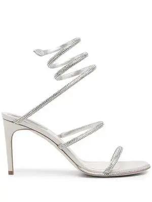Rene Caovilla Cleo Wrap Sandals - Silver