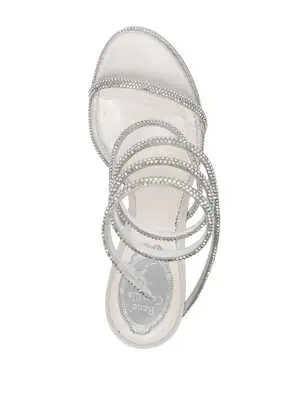 Rene Caovilla Cleo Wrap Sandals - Silver