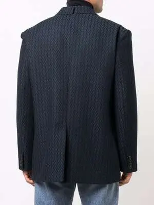 Valentino Garavani Pinstriped Suit Jacket - Blue