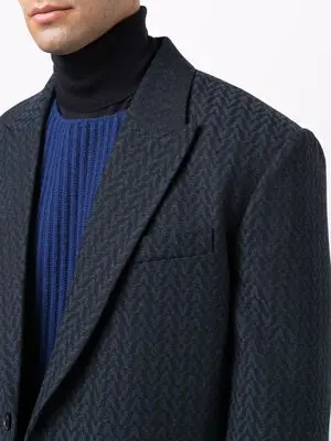 Valentino Garavani Pinstriped Suit Jacket - Blue