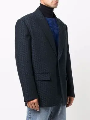 Valentino Garavani Pinstriped Suit Jacket - Blue