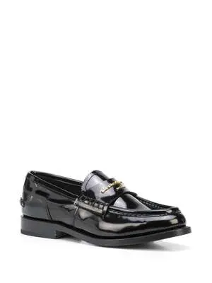Alexander Wang Embossed-logo Loafers - Black
