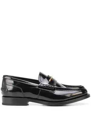 Alexander Wang Embossed-logo Loafers - Black