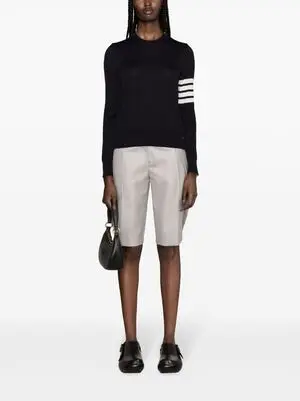 Thom Browne 4-bar Stripe Wool Jumper - Blue