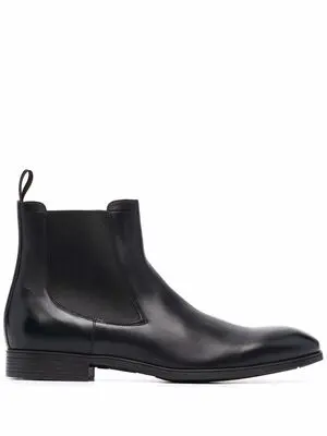 Santoni Leather Chelsea Boots