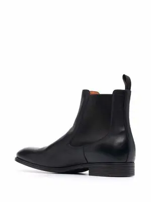 Santoni Leather Chelsea Boots