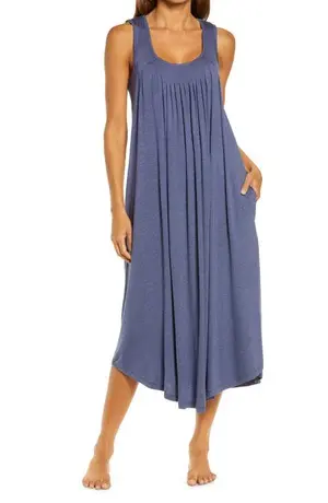 PAPINELLE Pleated Nightgown Indigo