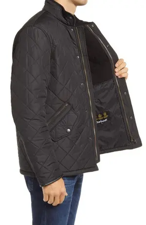 Barbour Powell Diamond Quilted Jacket - Black