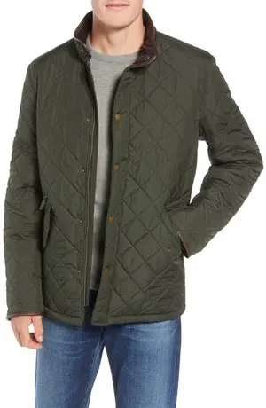 Barbour Powell Diamond Quilted Jacket - Sage