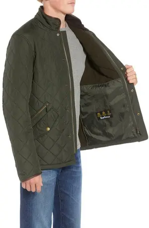 Barbour Powell Diamond Quilted Jacket - Sage