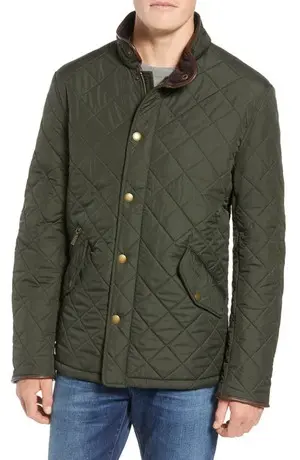 Barbour Powell Diamond Quilted Jacket - Sage