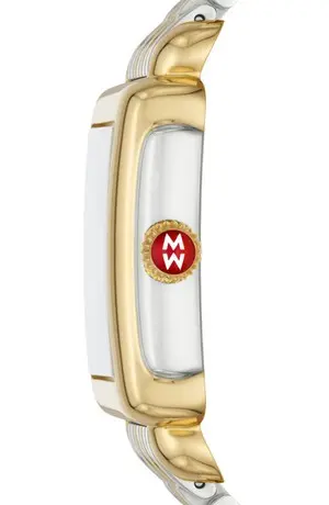 Michele Deco Mid Diamond Dial Bracelet Watch - Gold/mop