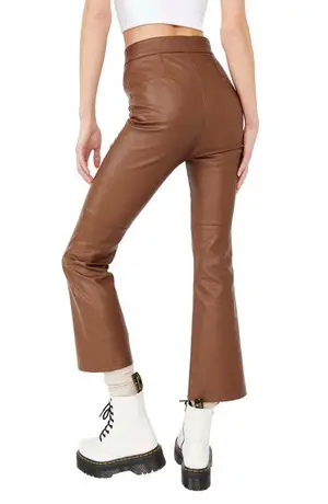 Free People Sasha Crop Faux Leather Pants