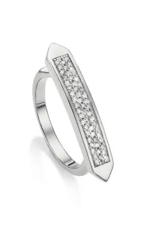 Monica Vinader Baja Skinny Diamond Stacking Ring