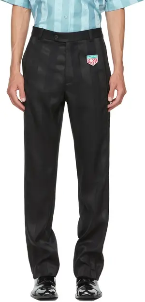 Martine Rose Martine Rose Black Krackel Trousers - Black