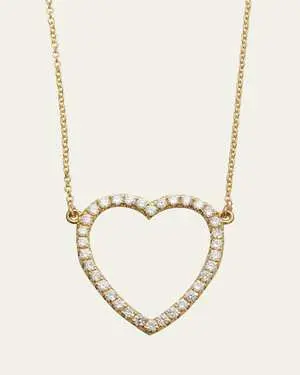 JENNIFER MEYER Jennifer Meyer Large Open Heart Necklace Diamond