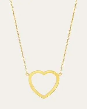 JENNIFER MEYER Jennifer Meyer Large Open Heart Necklace Gold