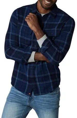 THE NORMAL BRAND Mountain Regular Fit Flannel Button-up Shirt