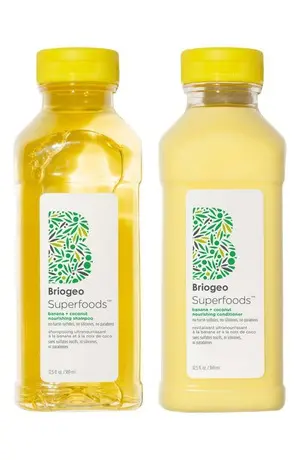 BRIOGEO Superfoods Banana + Coconut Nourishing Shampoo & Conditioner Duo For Dry Hair $56 Value - No Color