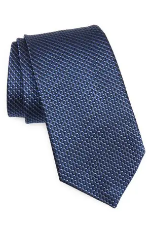 Nordstrom Nordstrom Solid Silk Neck Tie Navy