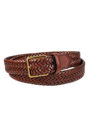 COLE HAAN Woven Leather Belt