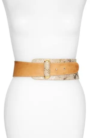 RAINA BELTS Raina Vixen Leather Belt Carmel