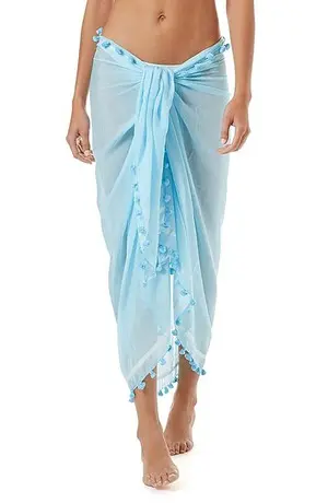 Melissa Odabash MELISSA ODABASH Tassel Cover-Up Pareo Celeste