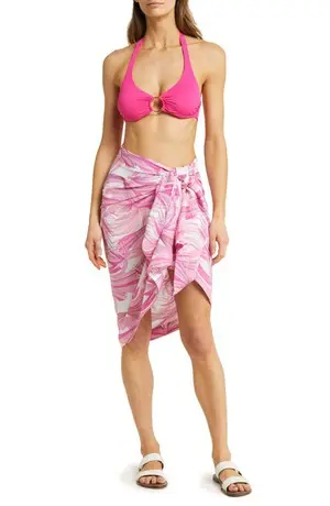 Melissa Odabash Tassel Cover-up Pareo Orchid