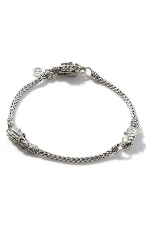 John Hardy Legends Naga Triple Station Bracelet - Silver