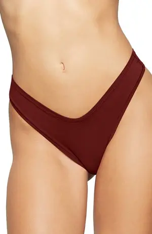 SKIMS Cotton Stretch Jersey Dipped Thong Sangria