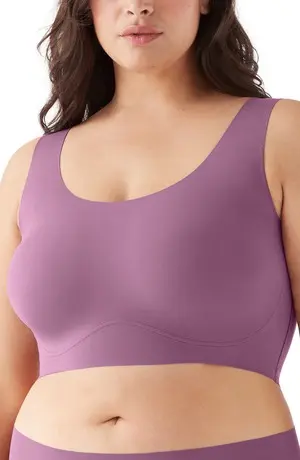 TRUE & CO True Body Lift Scoop Neck Bra Berry Conserve